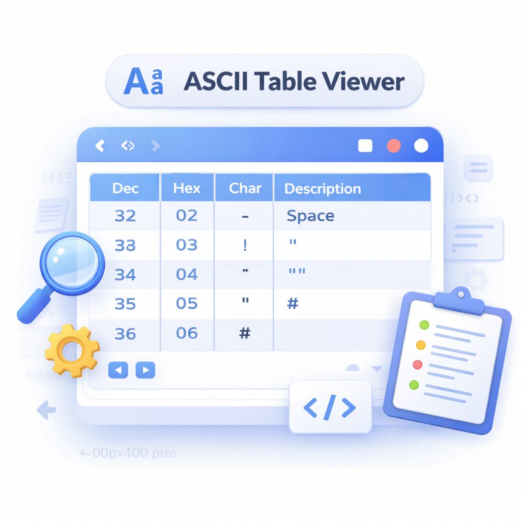 ASCII Table Viewer | Complete ASCII Character Reference